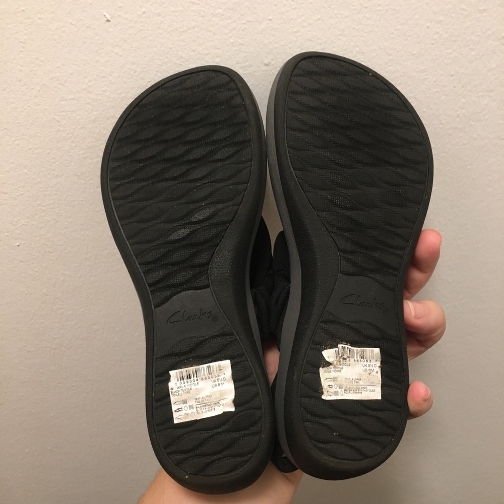 Clark’s Arla Nicole Cloudstepper Sandals Size 8 Black - Gem